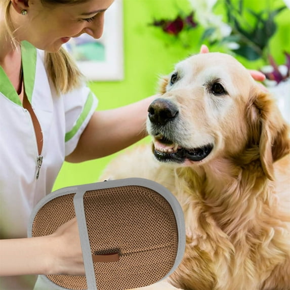 Cevemin Double Sided Pet Grooming Glove - Reusable Dog Hair Remover ...