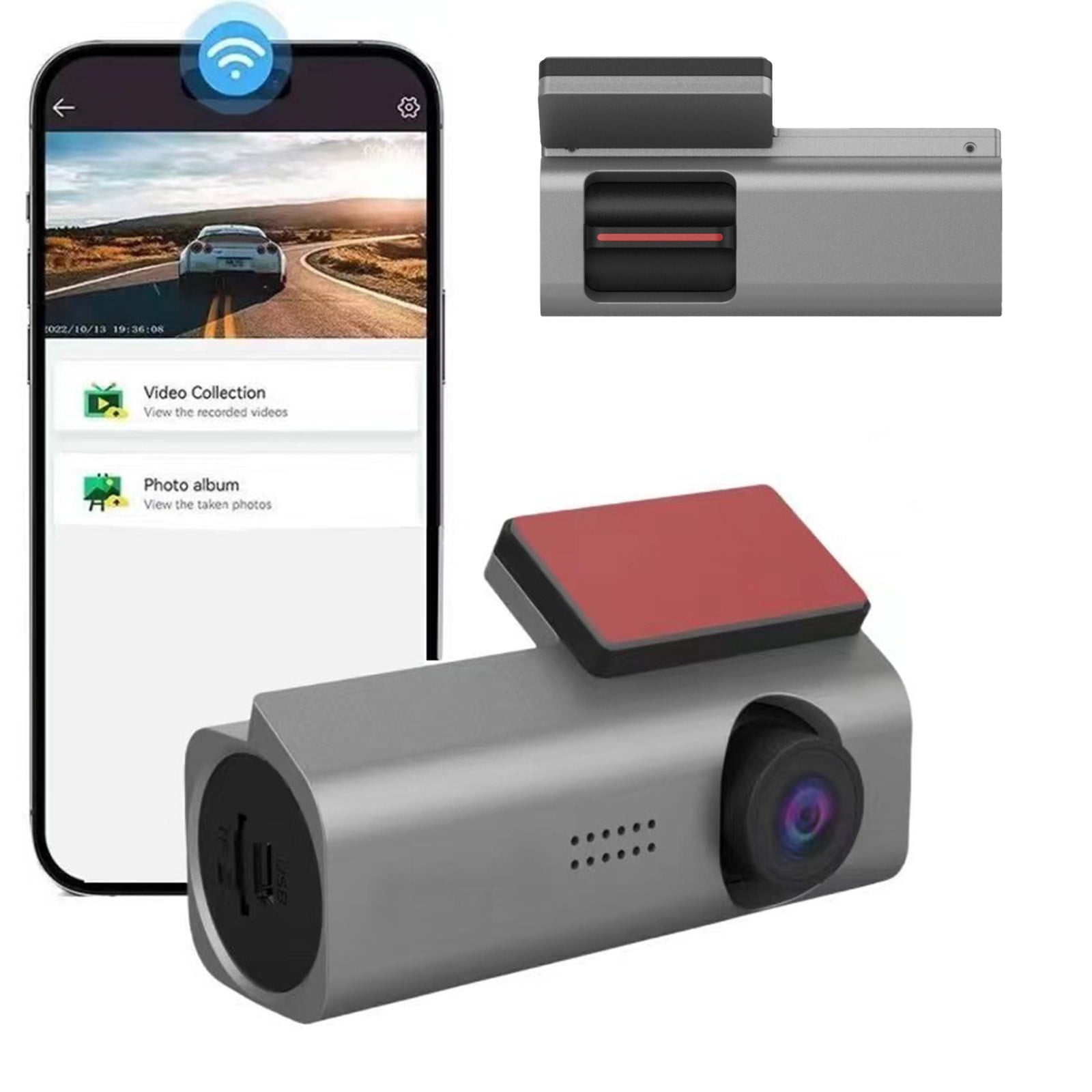 Cevemin Driving Recorder, High-definition 4K Wireless WIFI Single Lens ...