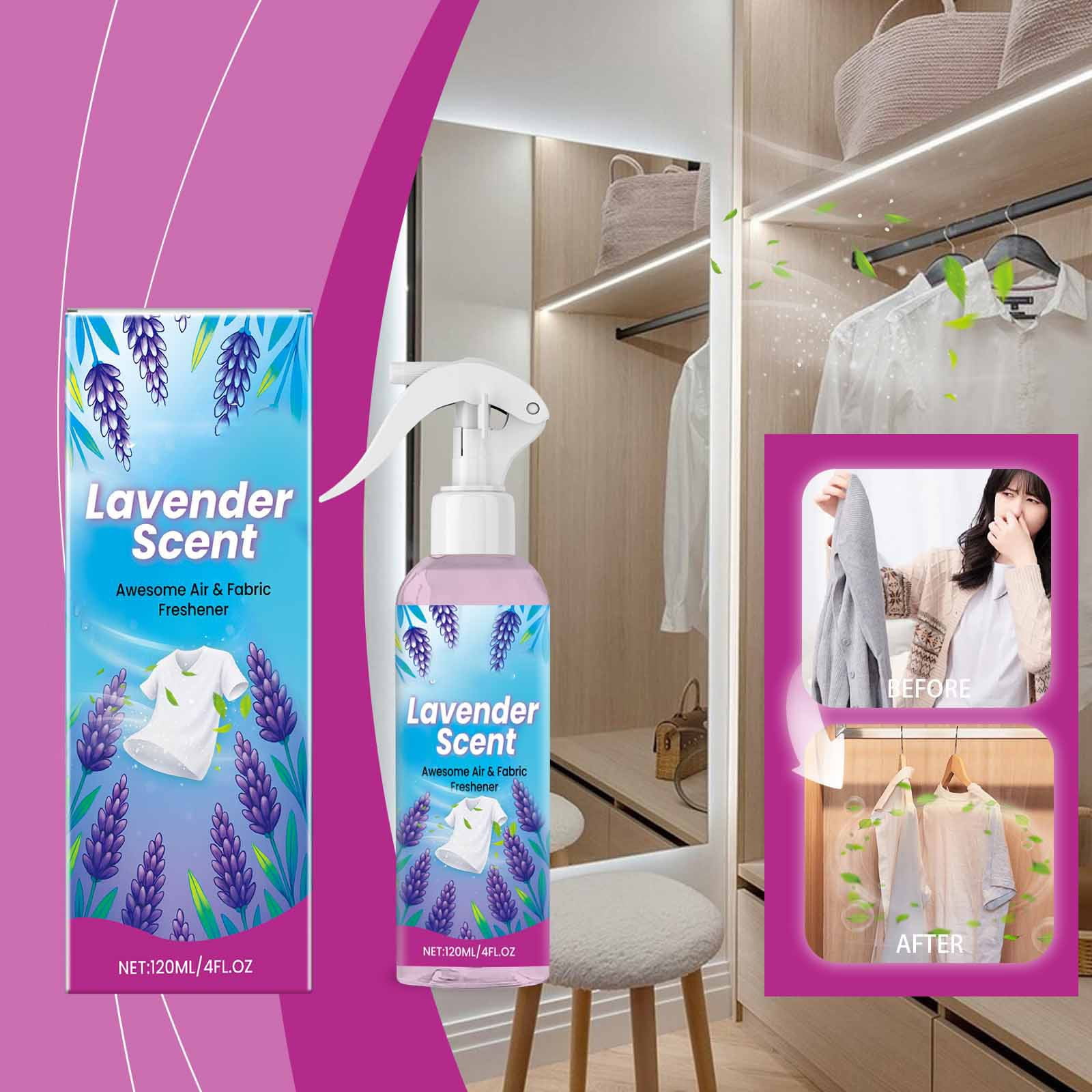 Cevemin Fabric Freshener Spray for Clothes - 120ml Quick Odor ...