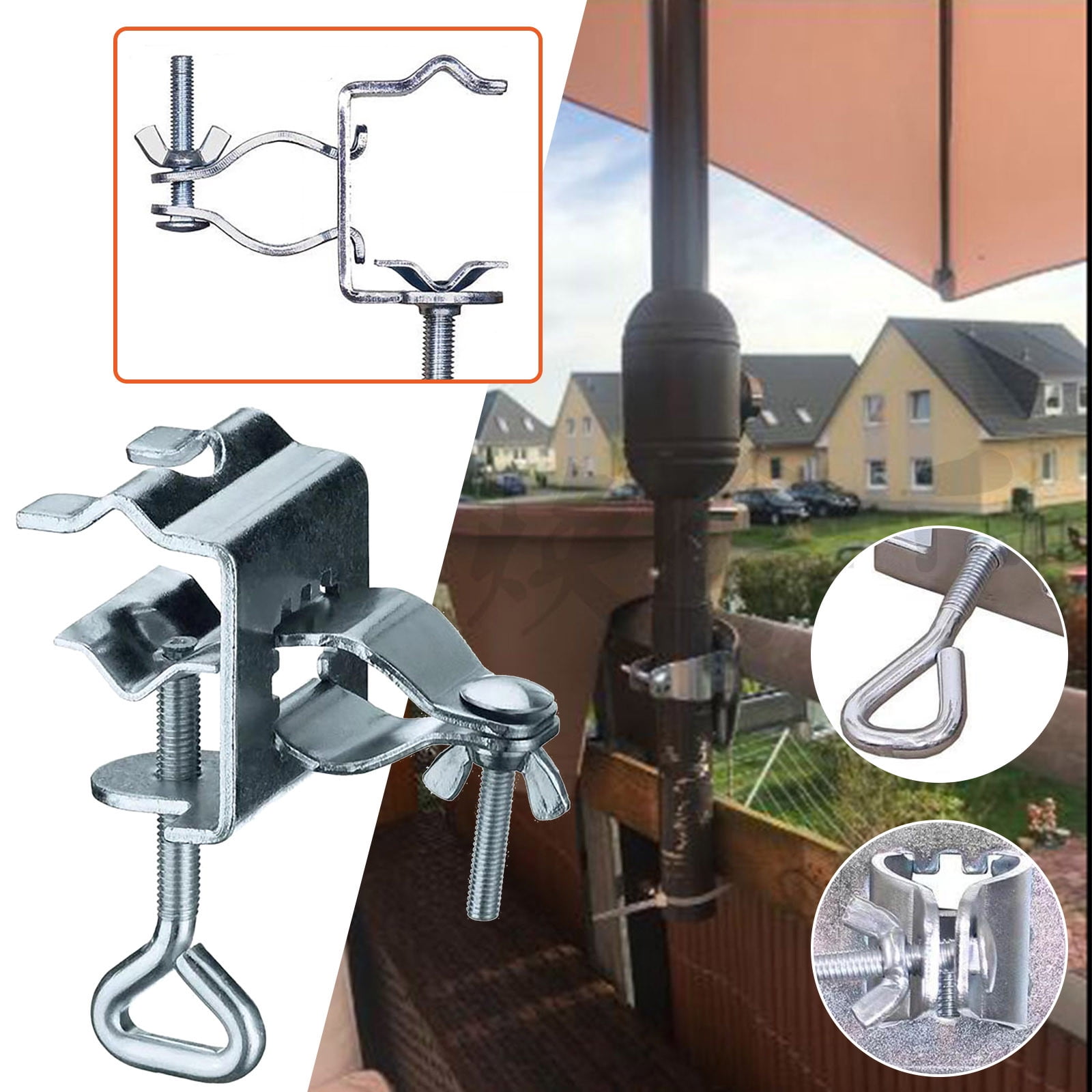 Cevemin Fixed Clip Bracket Clip Balcony Umbrella Stand Outdoor Fixed ...