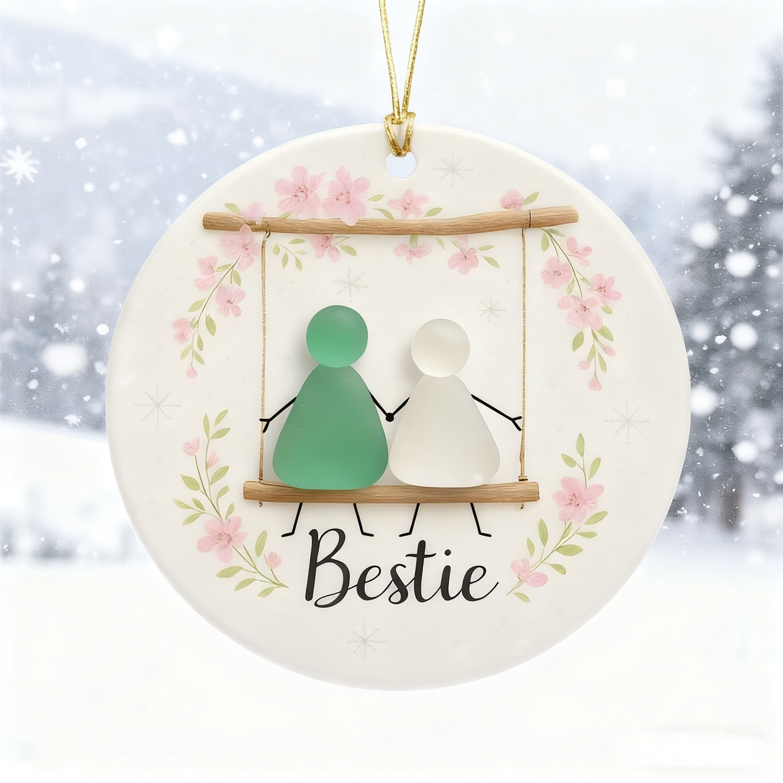 Cevemin Friendship Decor Pendant 2D - Plastic Hanging Ornament Approx ...