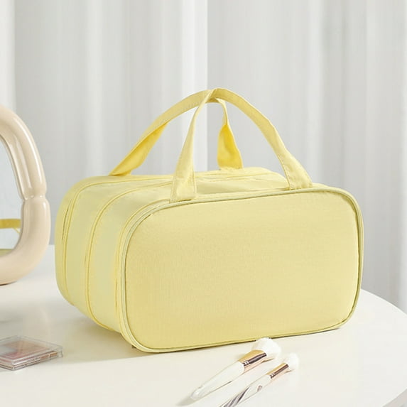 Cevemin Large Capacity Portable Cosmetic Bag with Three-layer ...