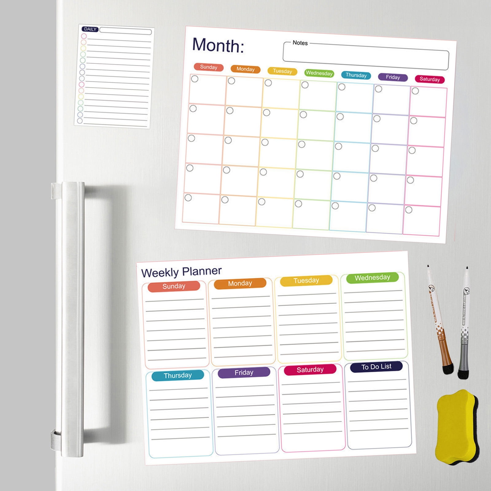 Cevemin Magnetic Whiteboard Planner Set - 8 Erasable Pens + Eraser ...