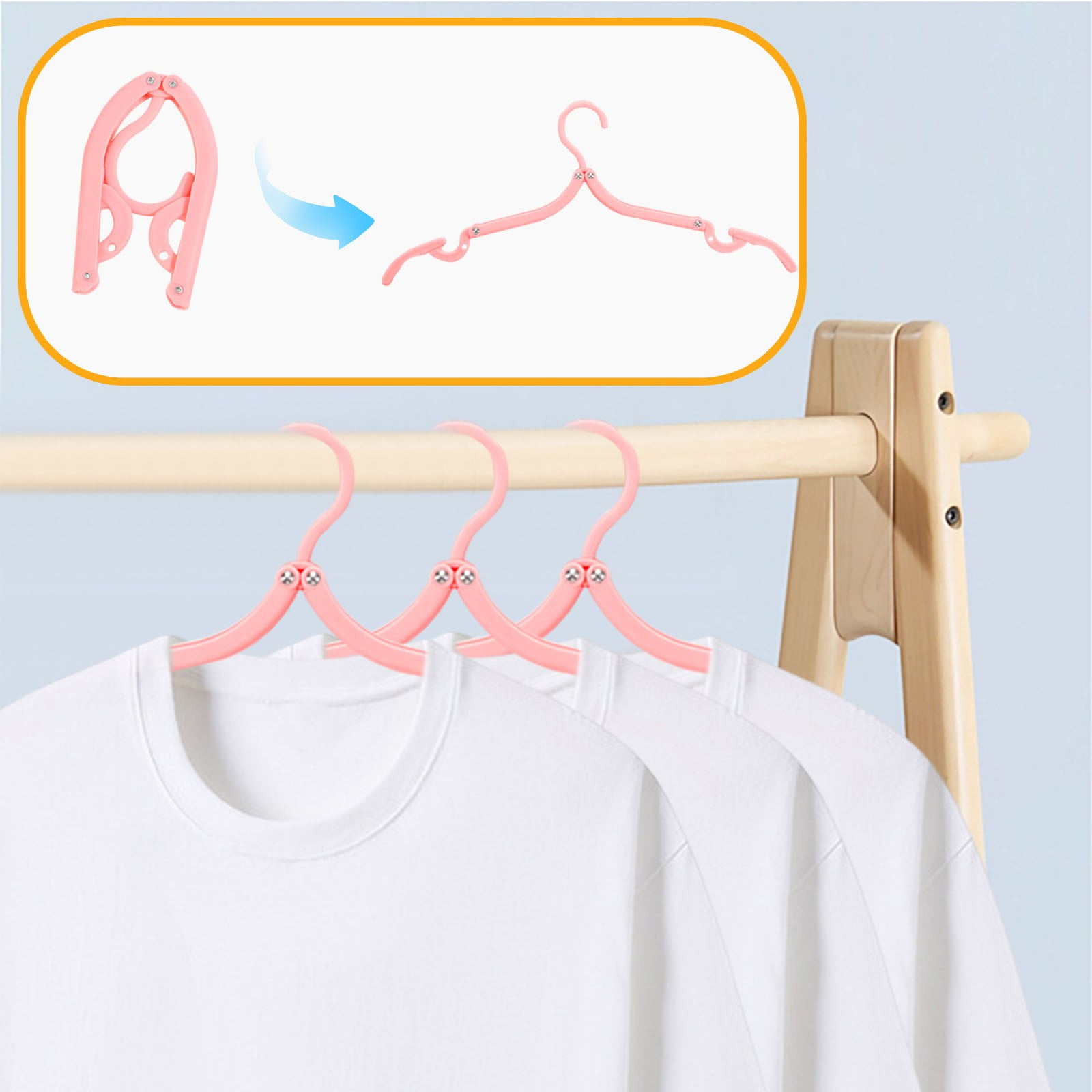 Cevemin Multi Functional Folding Clothes Hanger - Portable Storage ...
