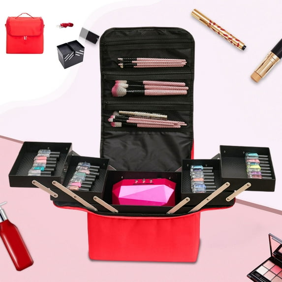 Cevemin Multifunctional Cosmetic Bag - Multi-layer Makeup Organizer for ...