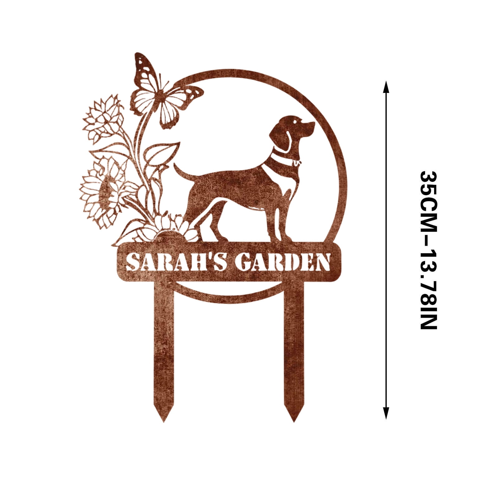 Cevemin Personalized Iron Garden Metal Sign - Custom Vintage Rustic ...