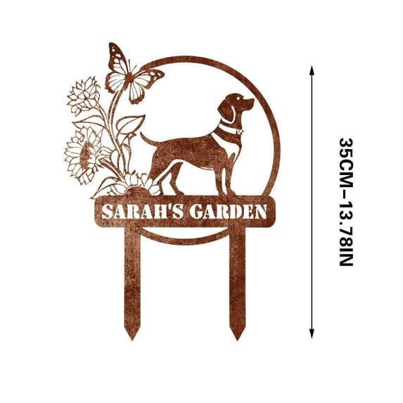 Cevemin Personalized Iron Garden Metal Sign - Custom Vintage Rustic ...