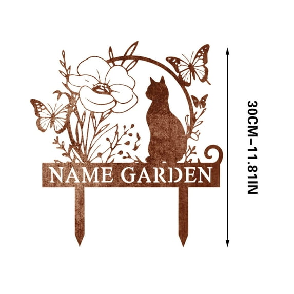 Cevemin Personalized Iron Garden Metal Sign - Custom Vintage Rustic ...