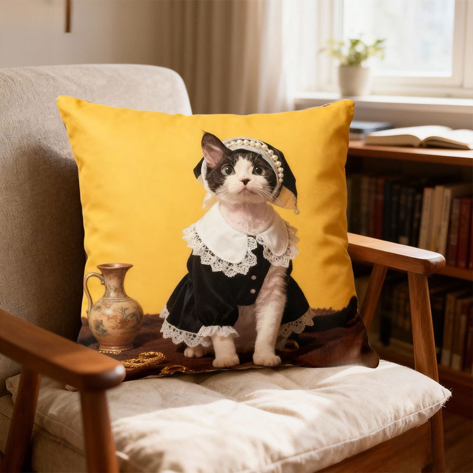 Cevemin Pet Cats Series Short Plushs Pillow Cover - Multicolor ...