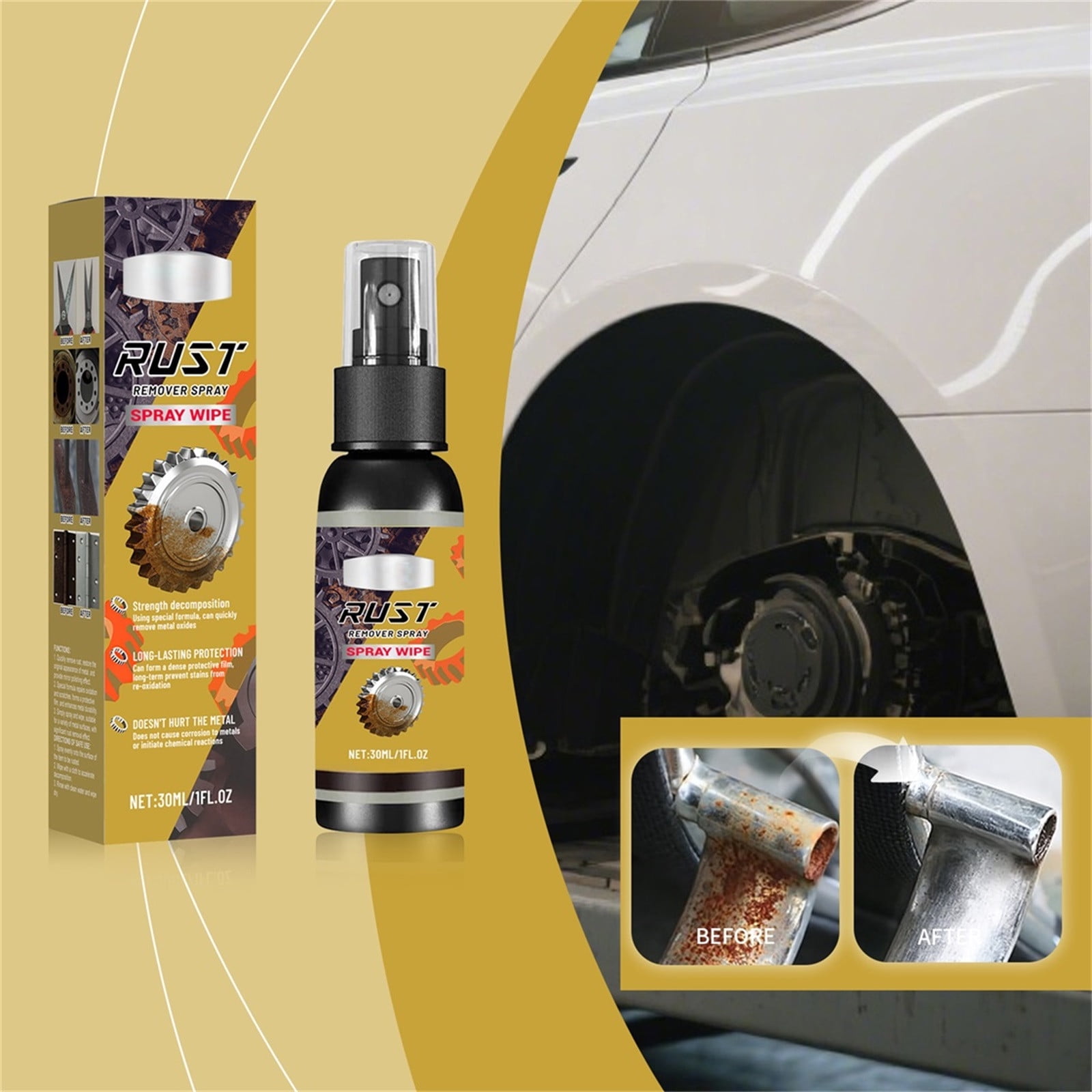 Cevemin Professional Metal Rust Remover Spray for Stainless Steel ...