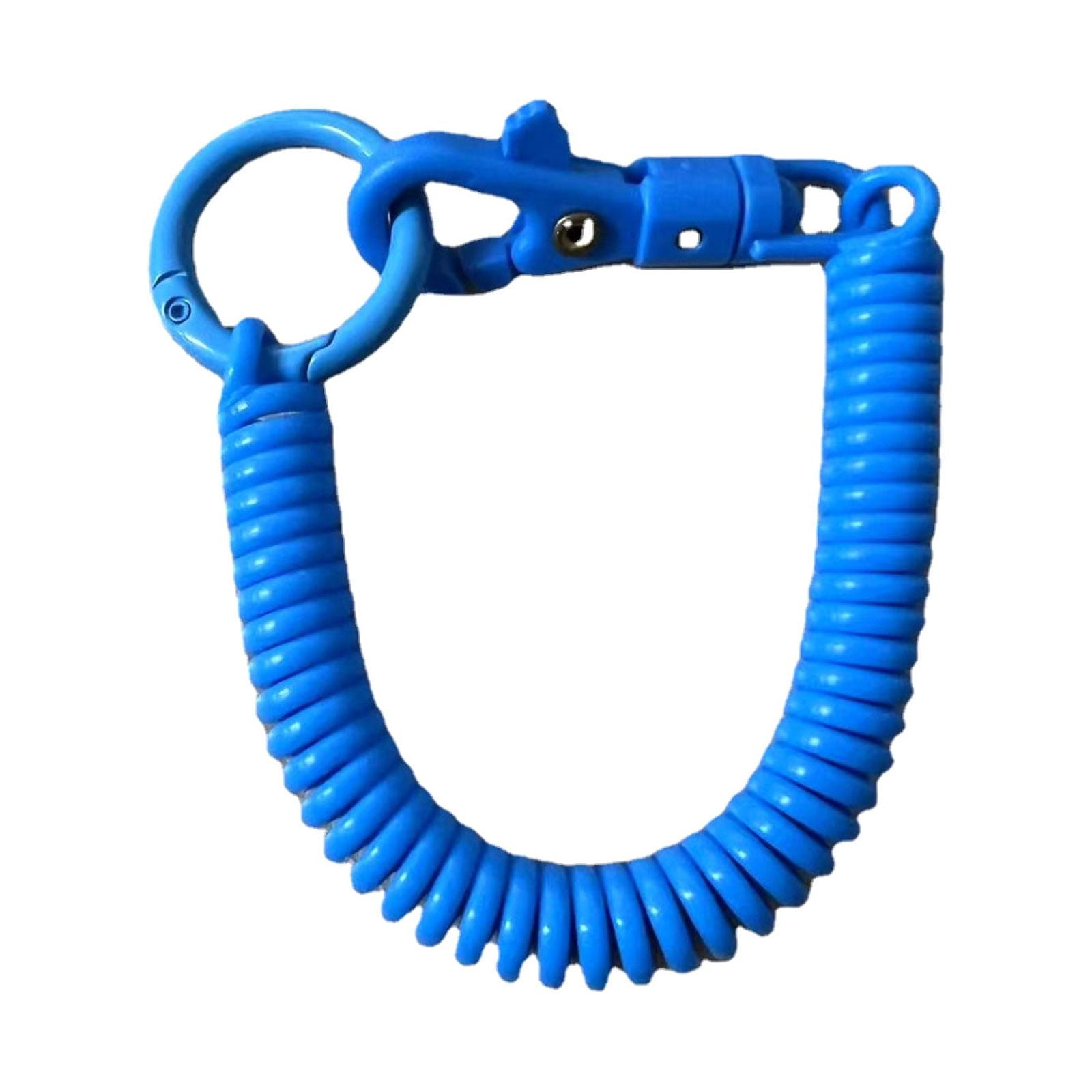 Cevemin Retractable Spring Coil Keychain, Plastic Spring Rope Key Chain ...