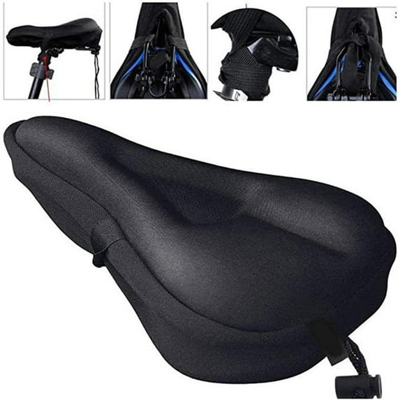 Cevemin Silicone Bike Seat Cover - Shock Absorption Cycling Saddle Protector with Breathable Non ...