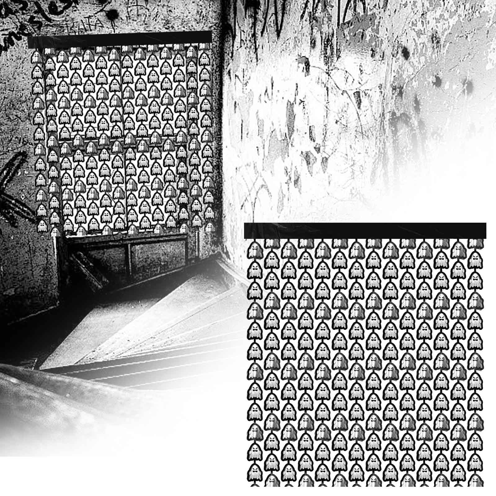 Cevemin Spooky Playful Holy Ghost Themed Rainy Silk Door Curtain for ...