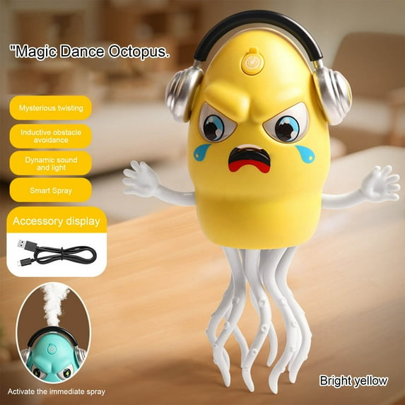 Cevemin Spray Version Dancing Octopuses Toy - Smart Obstacle-Dodging ...