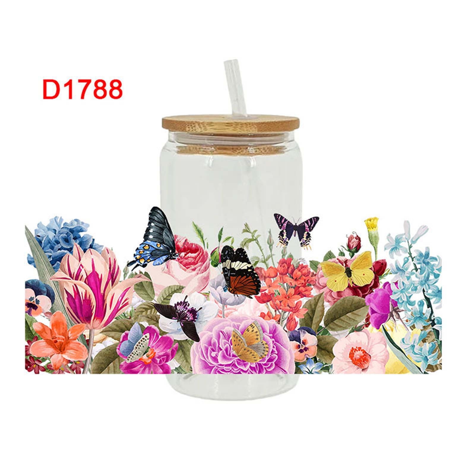 Cevemin Transfer Stickers, Christmas Heat Transfer Cup with Crystal ...