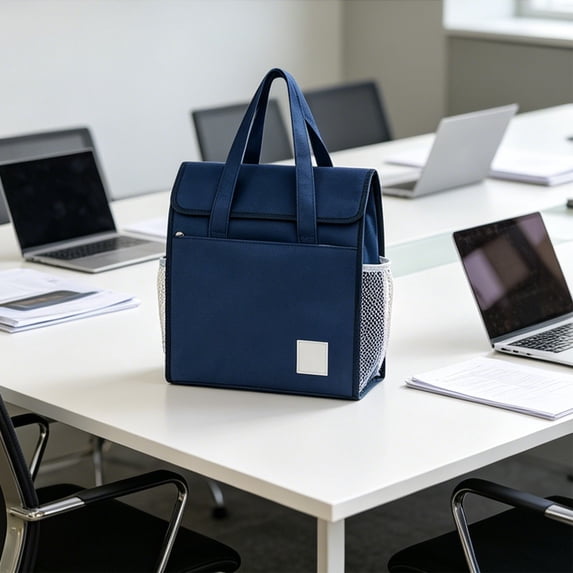 Cevemin Vertical Double Layer Nylon Student Tote File Bag, Large ...