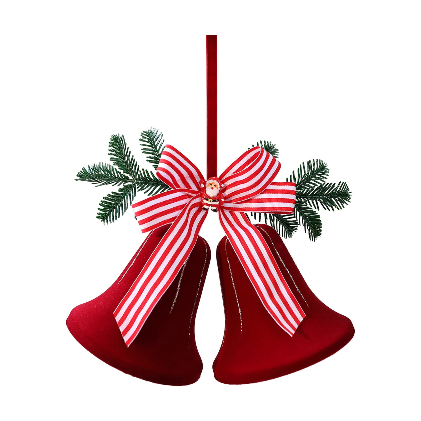 Cevemin Wine Red Flocked Christmas Pendant - Burgundy Flocked Holiday ...