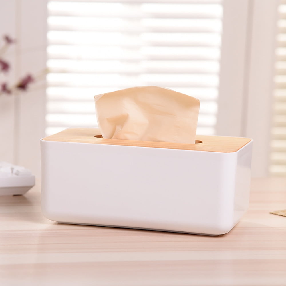 Cevemin Wooden Tissue Box European Style Home Tissue Container for ...