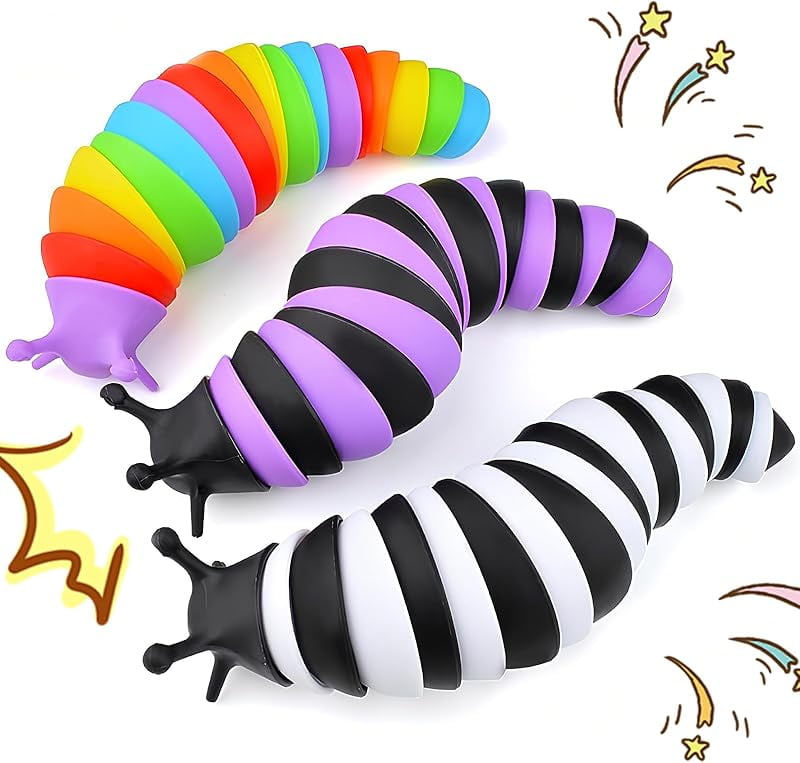 Cevioce 3PCS Slug Fidget Toys for Kids & Adults Children Toddlers ...
