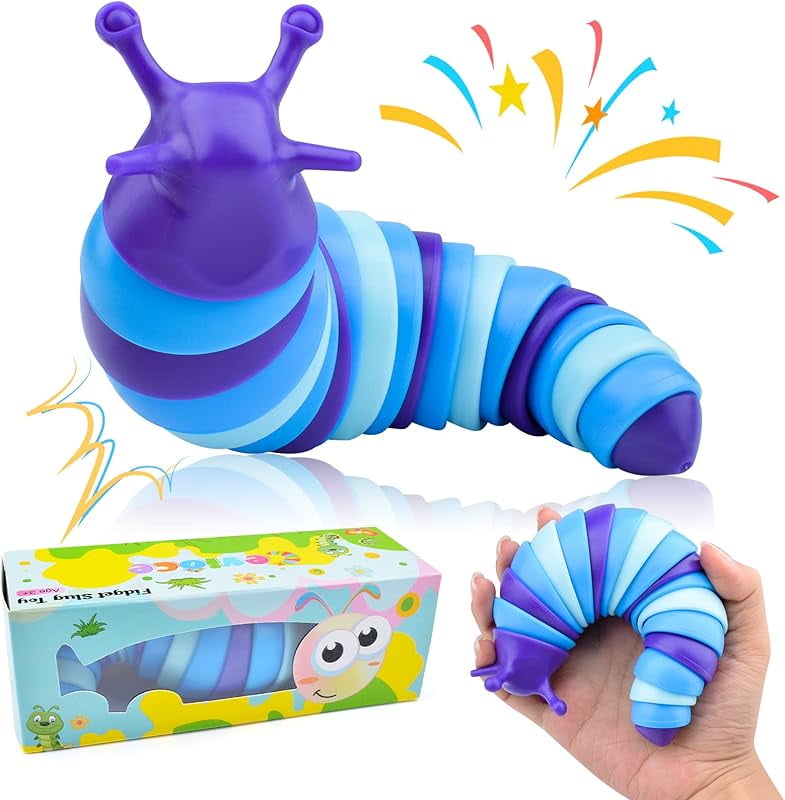 Cevioce Fidget Slug Toy, Sensory Slug Fidget Toy for Kids & Adults, 1 ...
