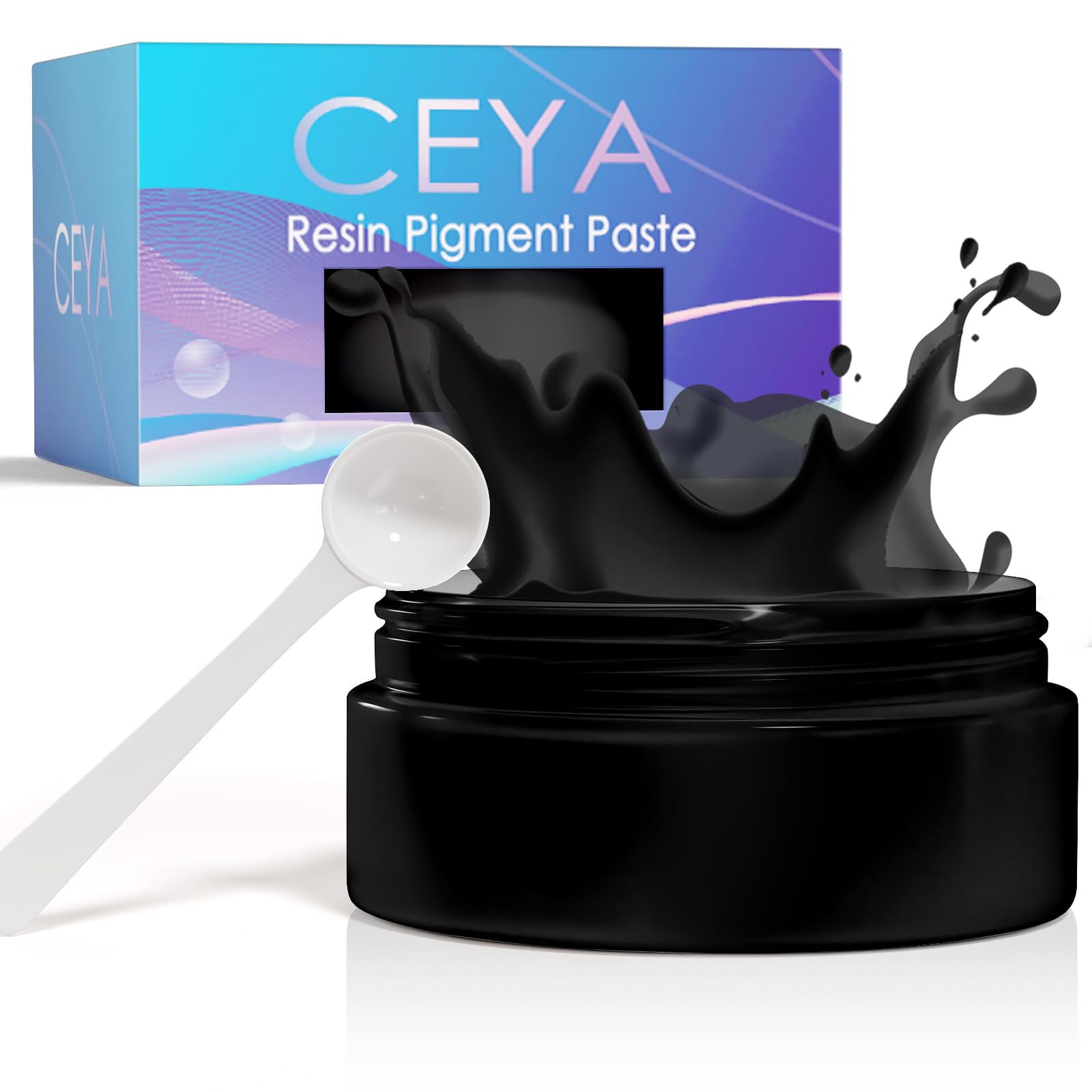 Ceya Black Resin Pigment Paste, 3.5oz/ 100g Epoxy Pigment Opaque Epoxy ...