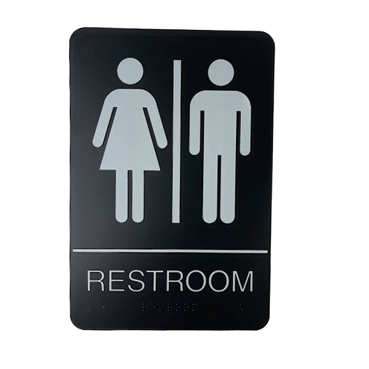 Ceybo Plastic Restroom Sign - Unisex "Restroom", Black - Walmart.com