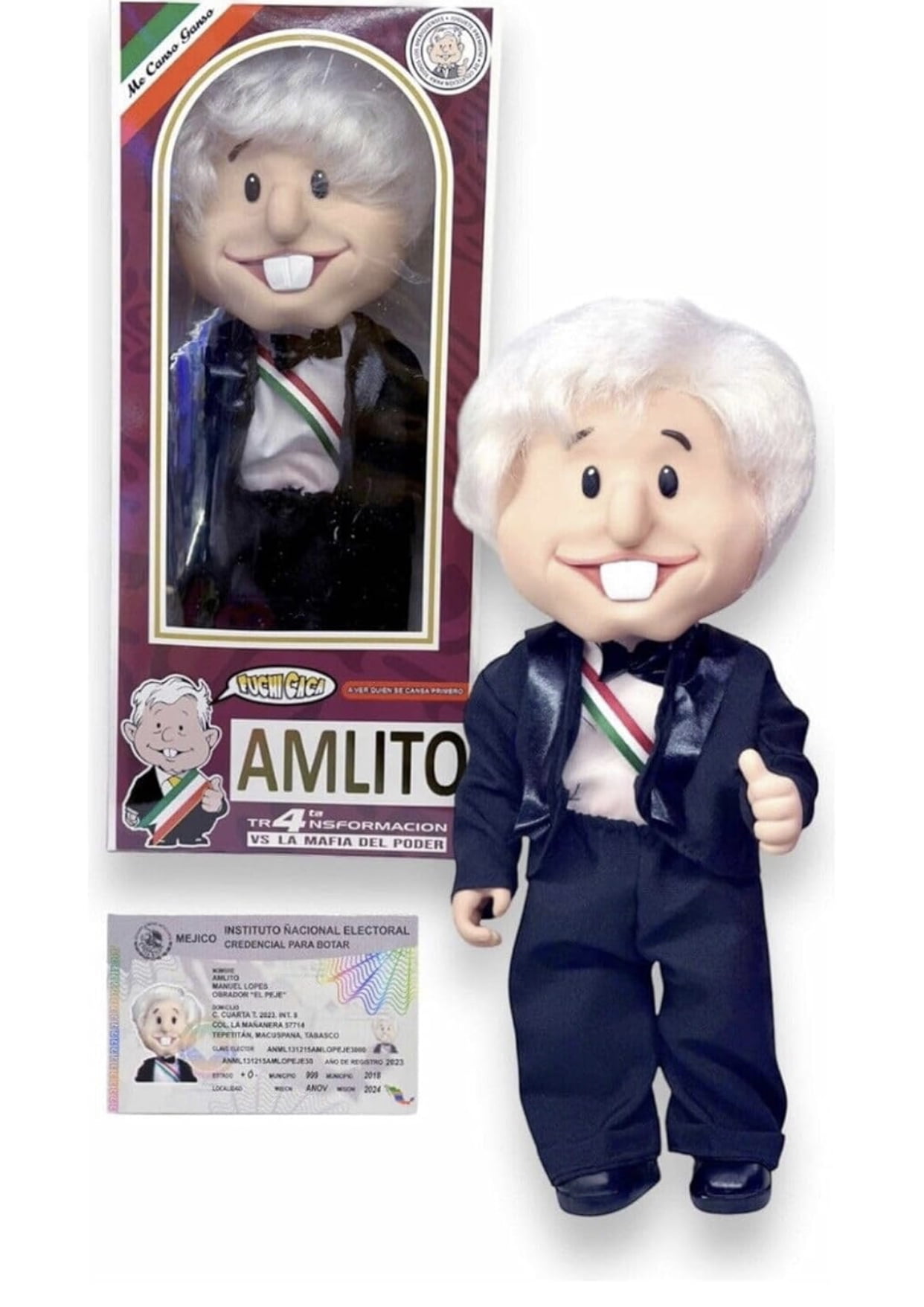 Ceyda 1 Lopez Obrador Amlo Amlito Peje Parlante 37 Cms Doll Includes ...