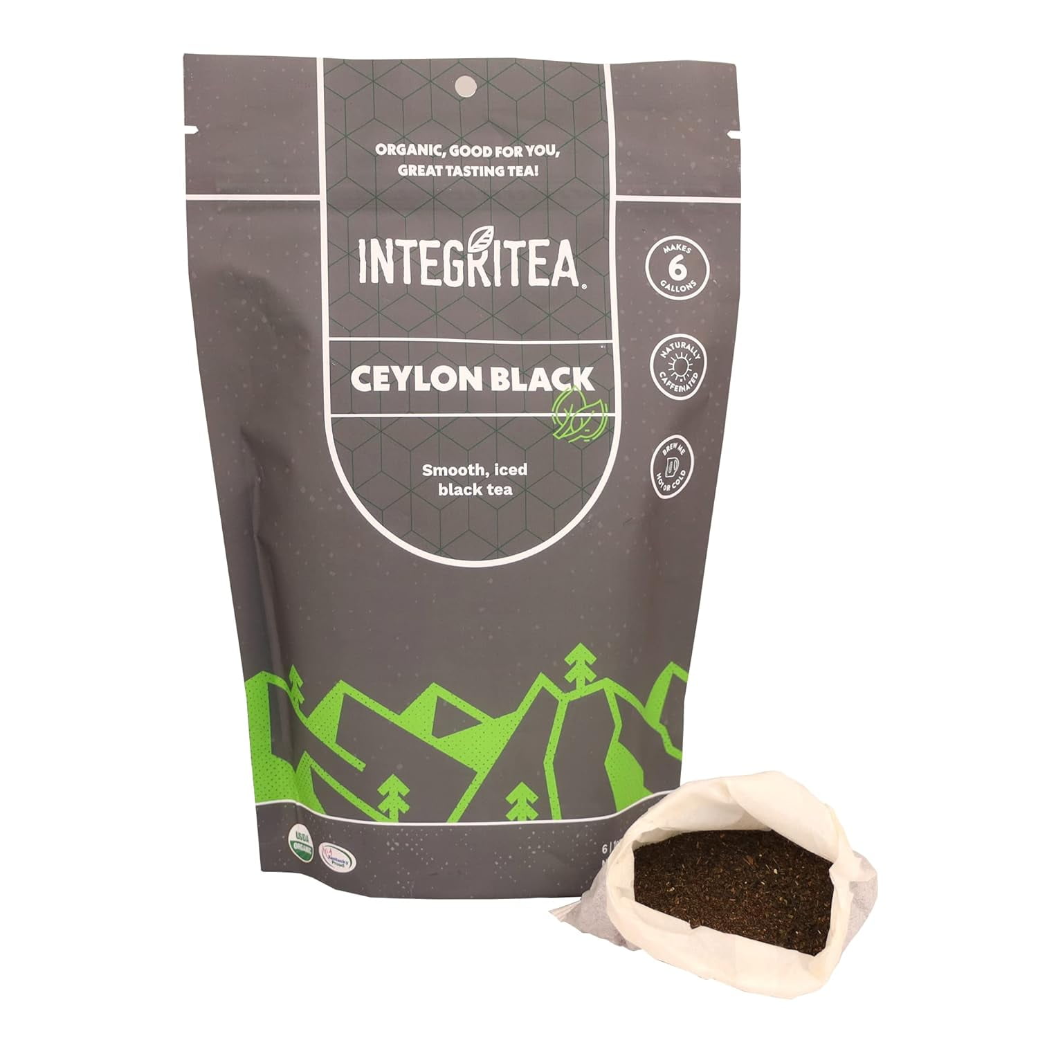 Ceylon Black Cold Brew Black Tea Bags - 6-Bag Unsweetened Iced Tea Pack ...