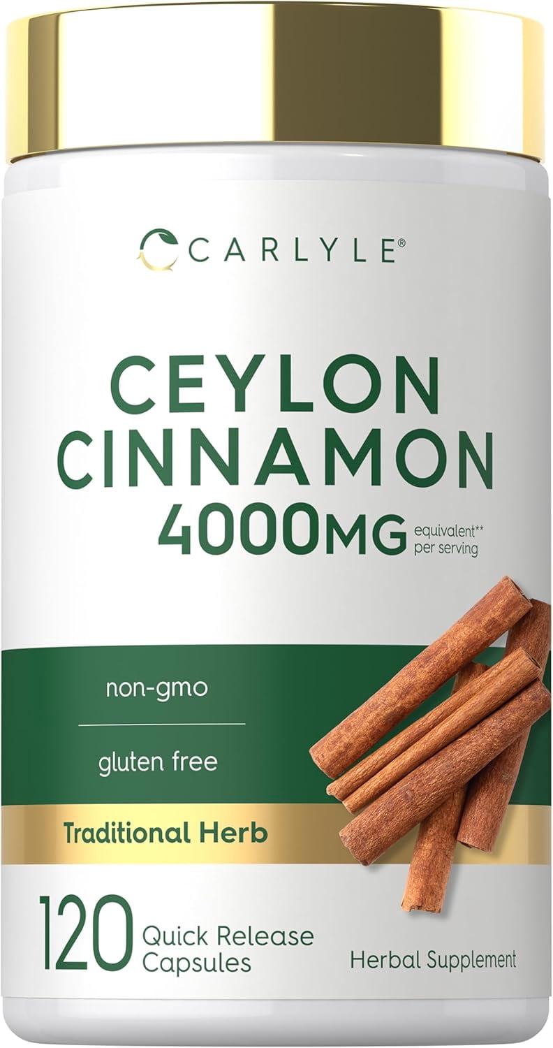 Carlyle Ceylon Cinnamon Capsules, 4000mg, 120 Count - Walmart.com