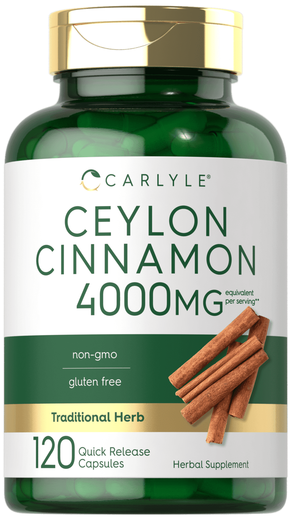 Carlyle Ceylon Cinnamon Capsules, 4000mg, 120 Count - Walmart.com