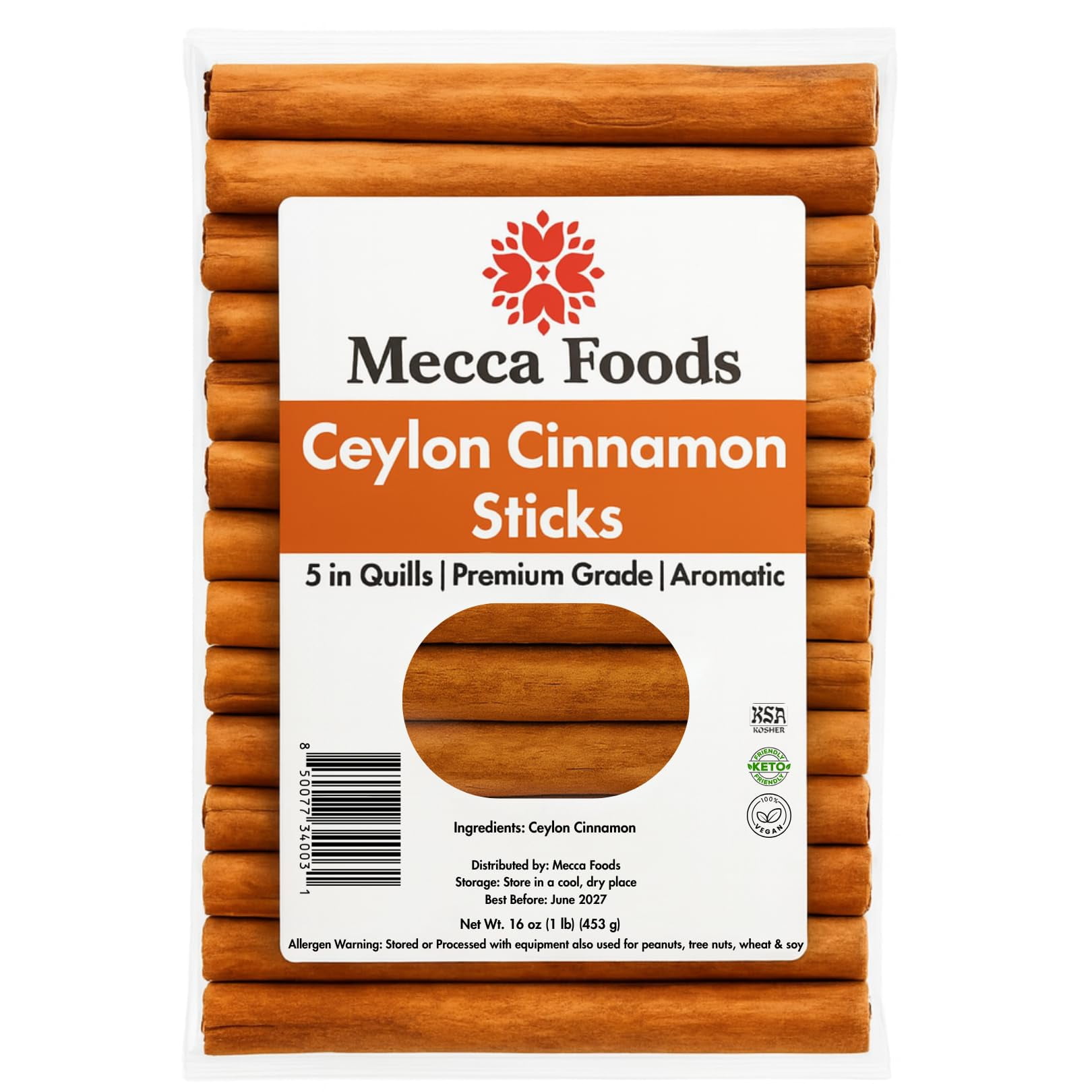 Ceylon Cinnamon Sticks - BCF26 1LB | True Cinnamon Quills (Canela en ...