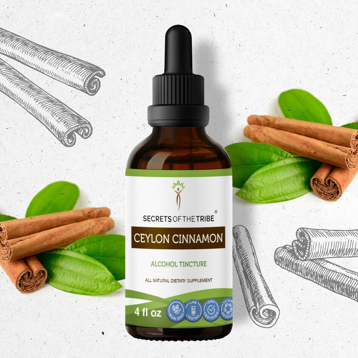 Ceylon Cinnamon Tincture Alcohol Extract, Organic Cinnamon Cinnamomum ...