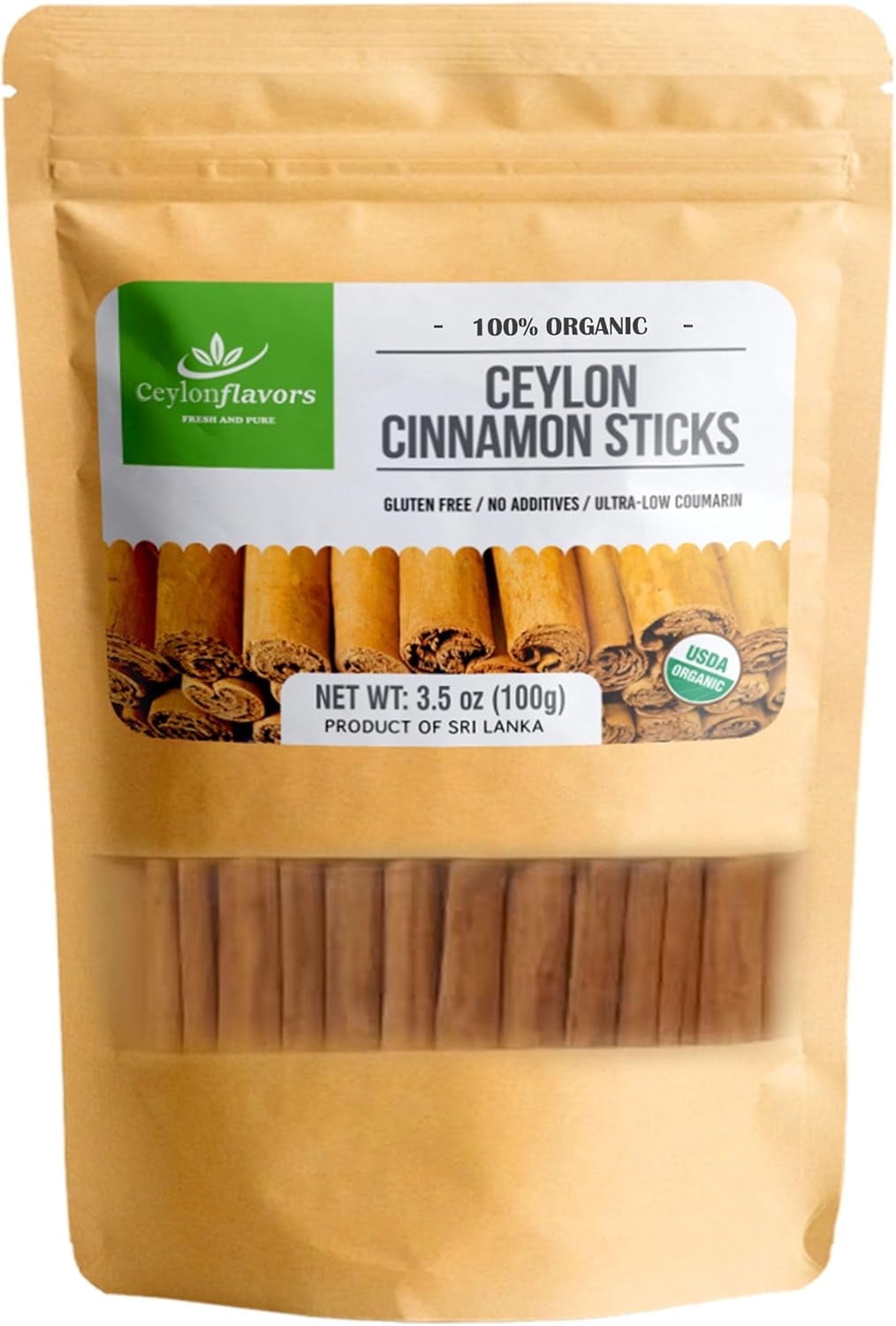 Ceylon Flavors organic Ceylon cinnamon sticks 3.5 oz ( 3 ") True ...