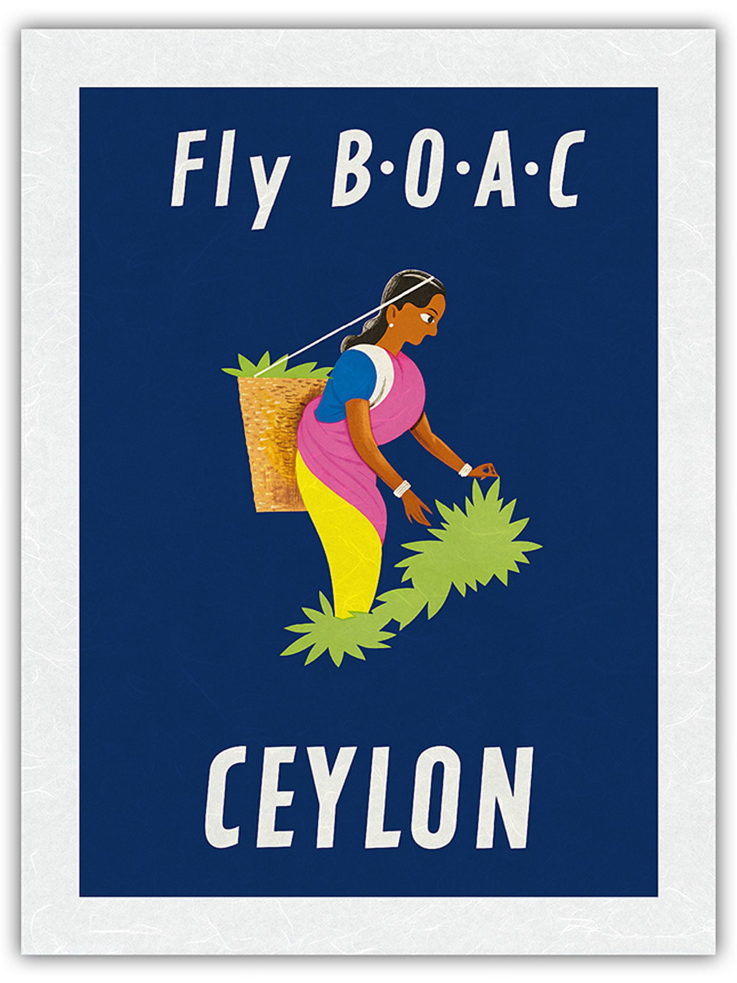 Ceylon (Sri Lanka) - BOAC - Sri Lankan Tea Picker - Vintage Airline ...