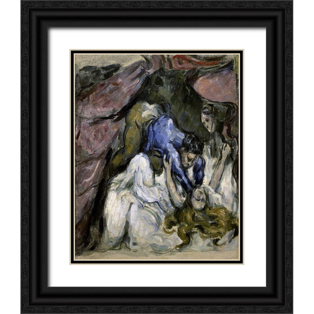 Cezanne, Paul 12x14 Black Ornate Wood Framed with Double Matting Museum Art Print Titled - The ...