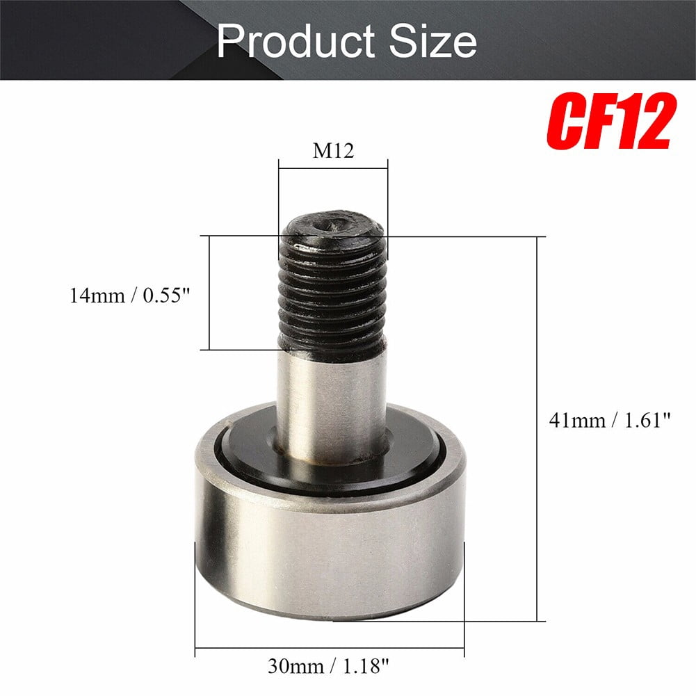 Cf3-Cf24-1 Stud Type Cam Follower Needle Roller Track Bearing Thread ...