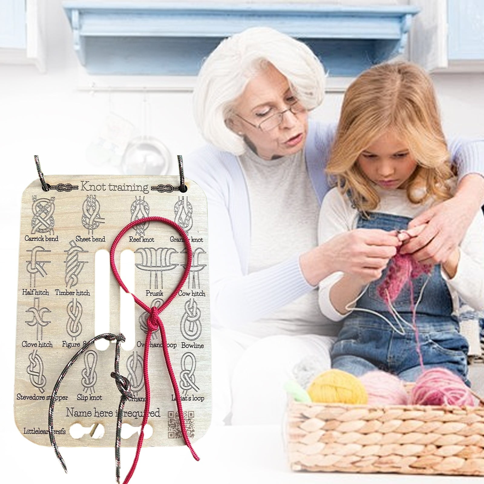 Cfklopgg Learn Knot Training Board, Knot Tying Practice Board Kit ...