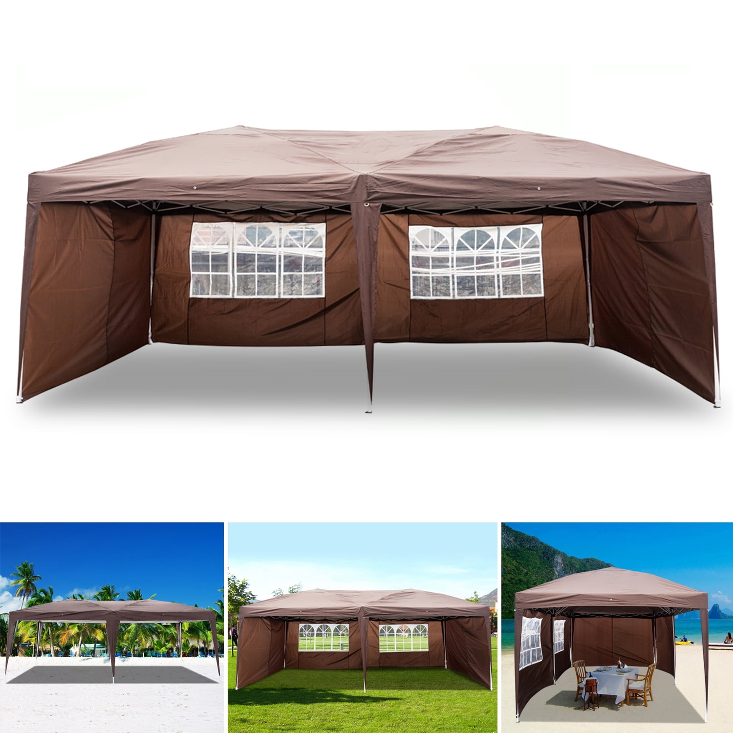 Cfowner 10' X 20' Outdoor Wedding Party Tent Camping Shelter Gazebo ...