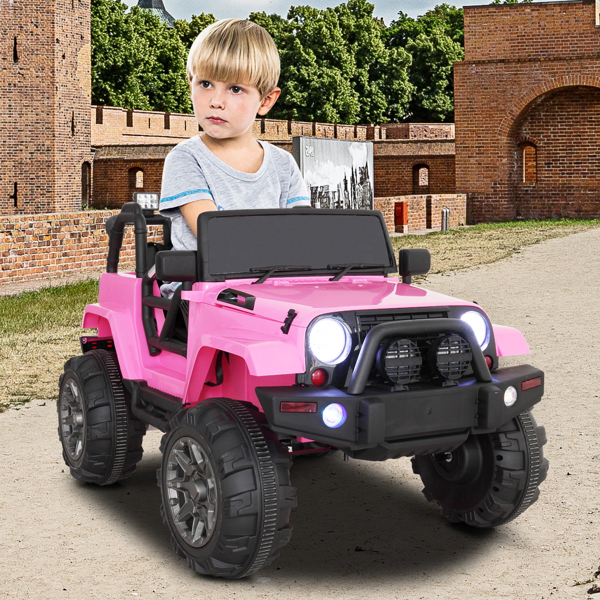 Cfowner 12V Large Kids Electric Ride on Car Motorized Truck Battery ...