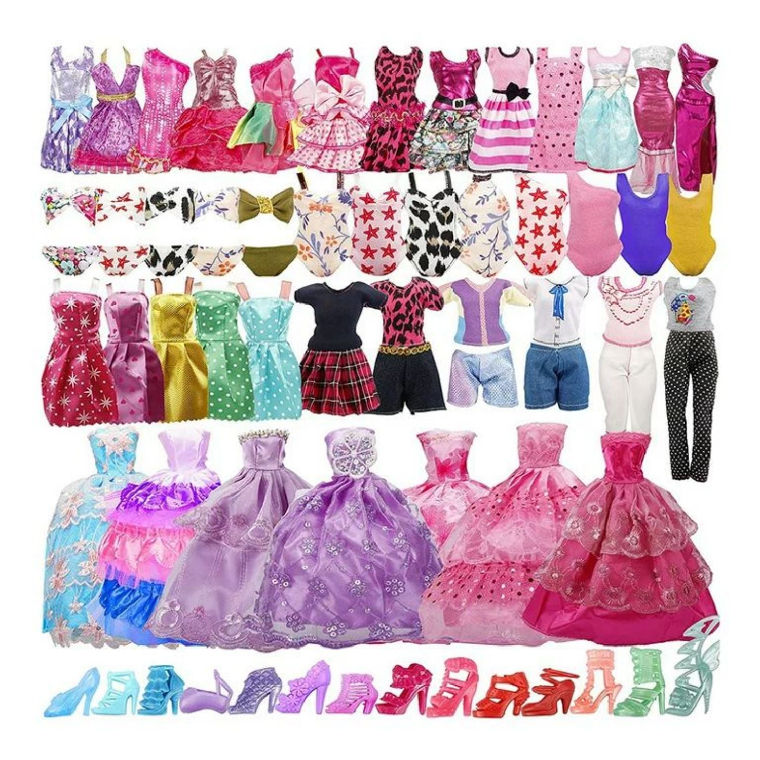 Cfowner 35 Pack - Handmade Doll Clothes Set Including All Dress Types ...