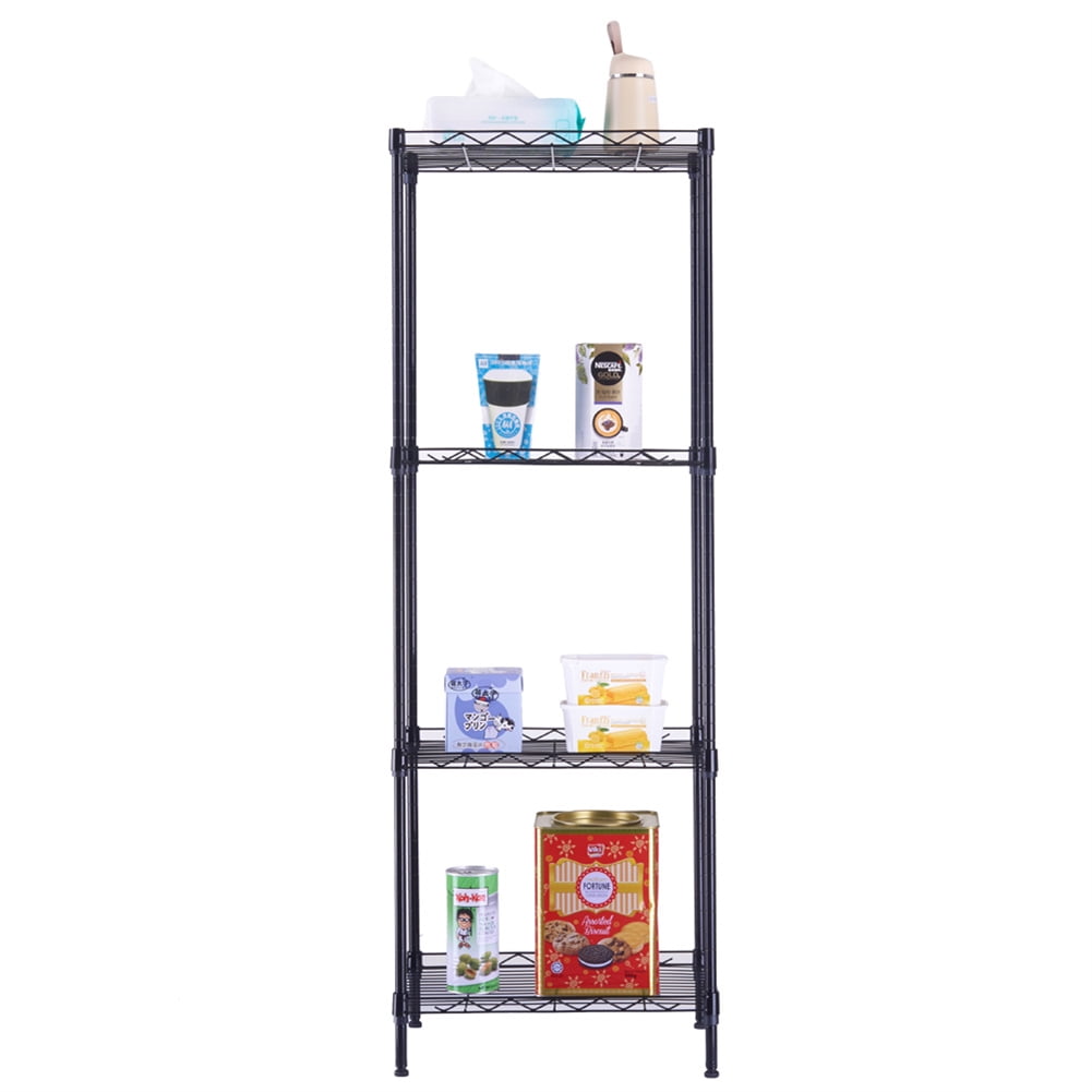 Cfowner 4-Tier Wire Shelving Unit Metal Storage Rack Adjustable ...