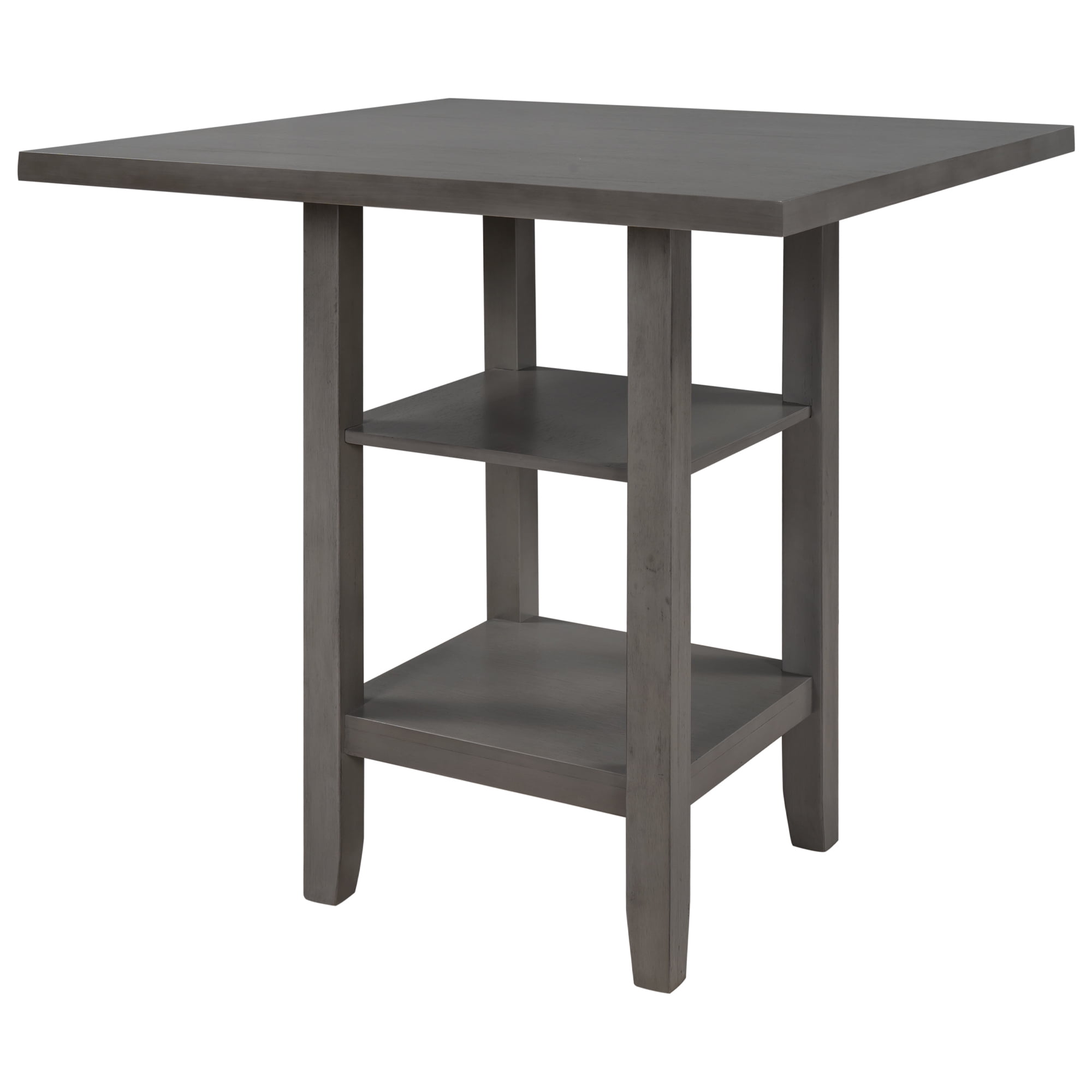 Cfowner Counter Height Wood Farmhouse Kitchen Dining Table with Storage ...
