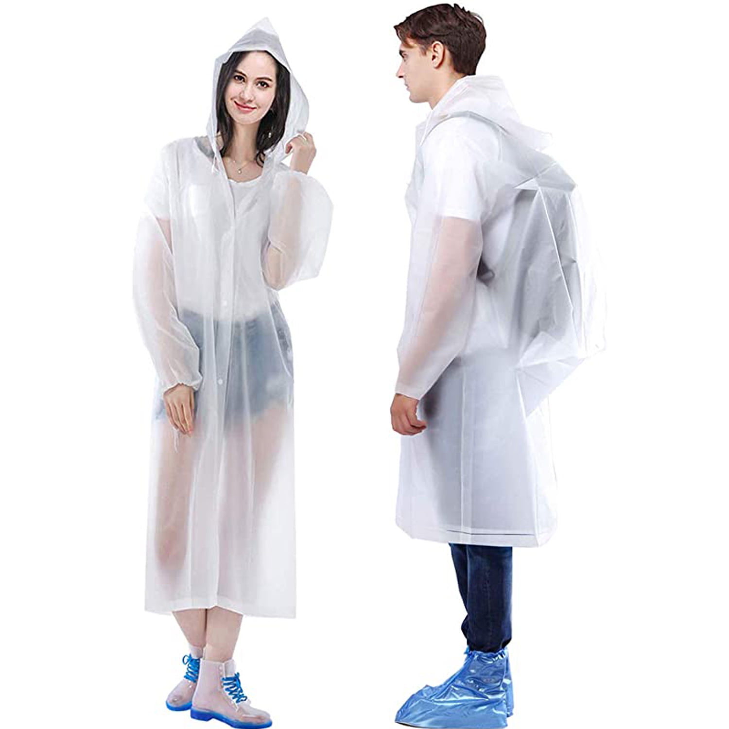 Cfowner Compact Foldable Raincoat for Adults, 2 Pack Portable EVA ...