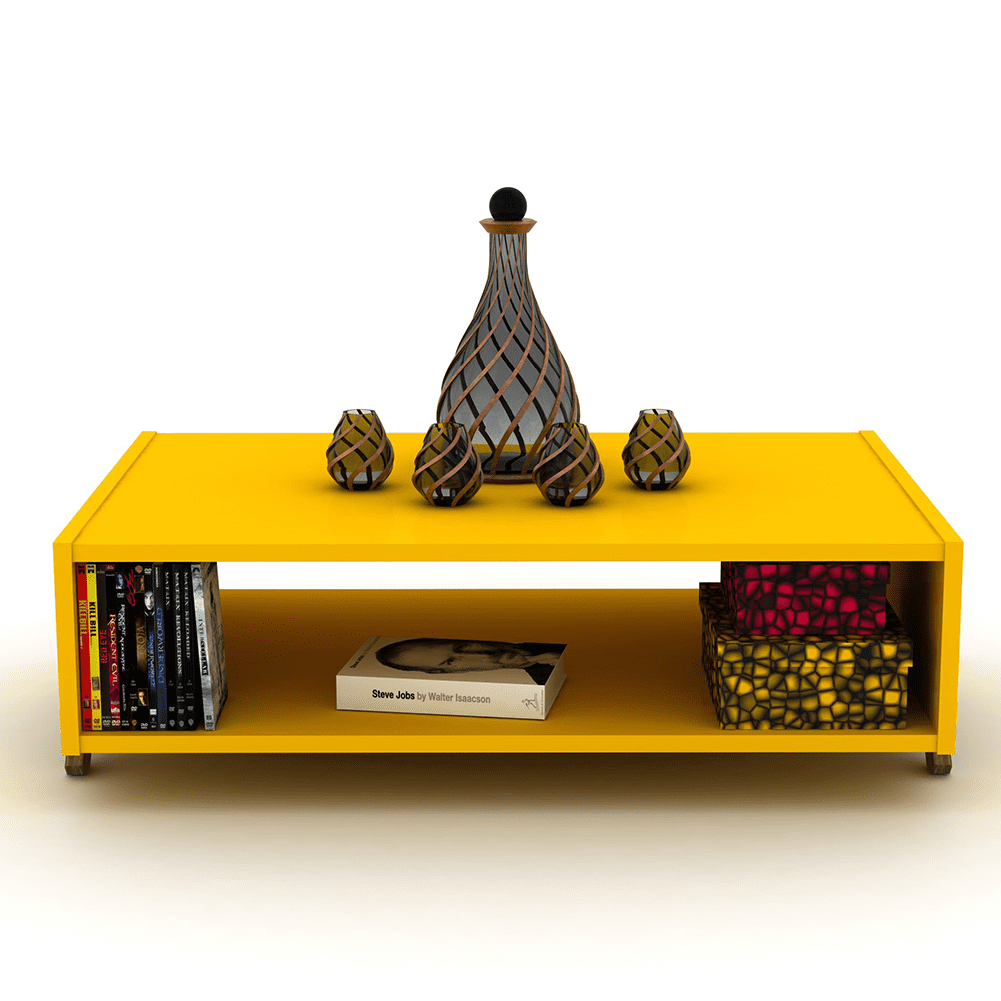 Cfowner Modern Storage Wood Coffee Table, Mid-Century Accent ...