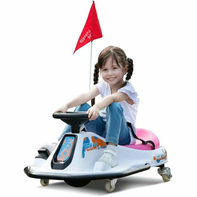 Cfowner 24 V Powered Ride-On Toy Go Kart with USB Port and LED Lights ...