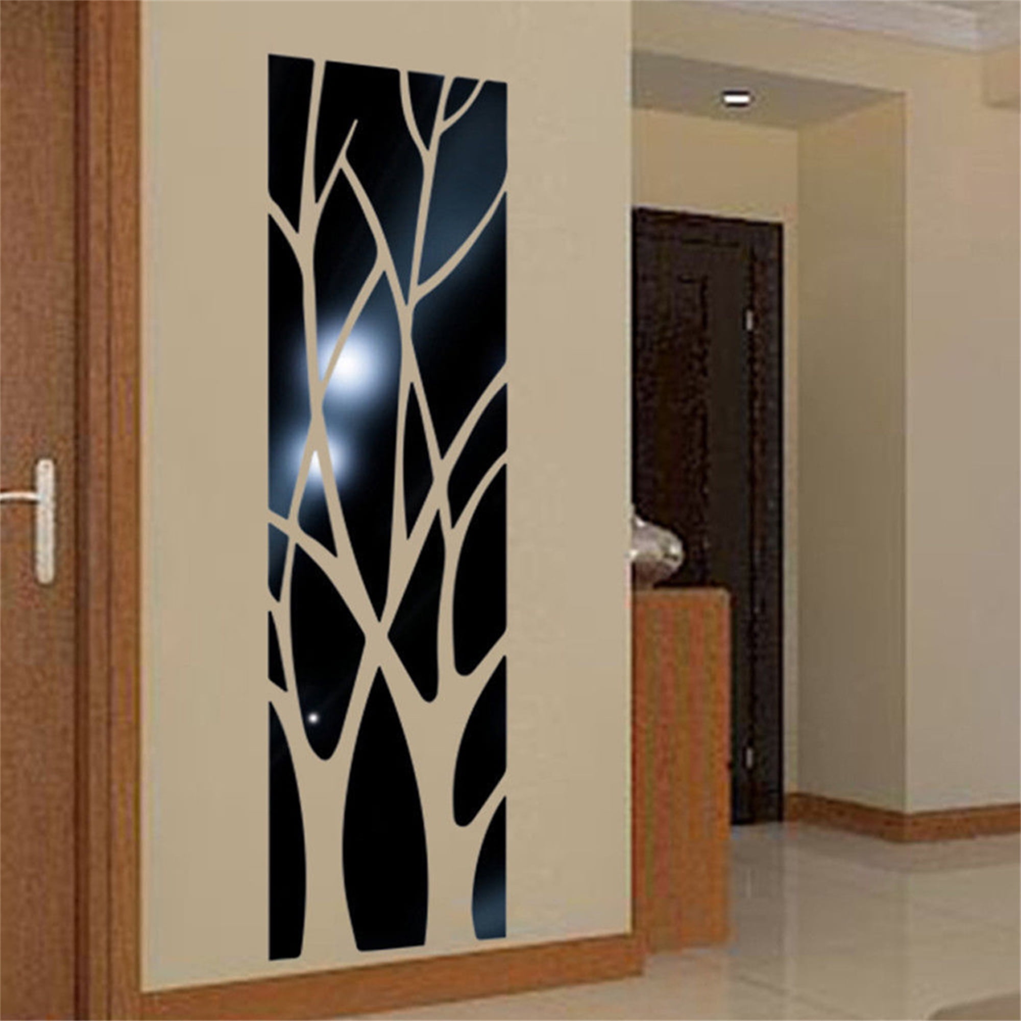 Cfowner Tree Branches 3D Mirror Wall Sticker, Self Adhesive Removable ...