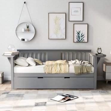 Alaterre Jasper Twin to King Extending Day Bed with Storage Drawers ...