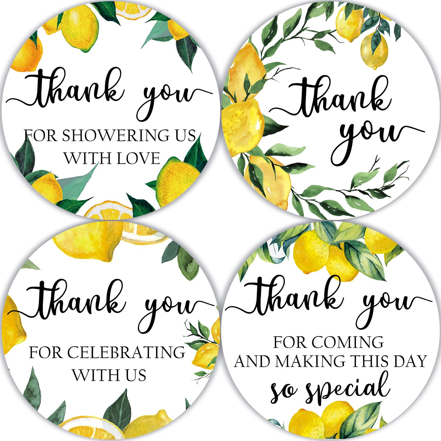 Cgvovgr 80 Pcs Lemon RE32 Love Bridal Shower Stickers Refreshing Lemon ...