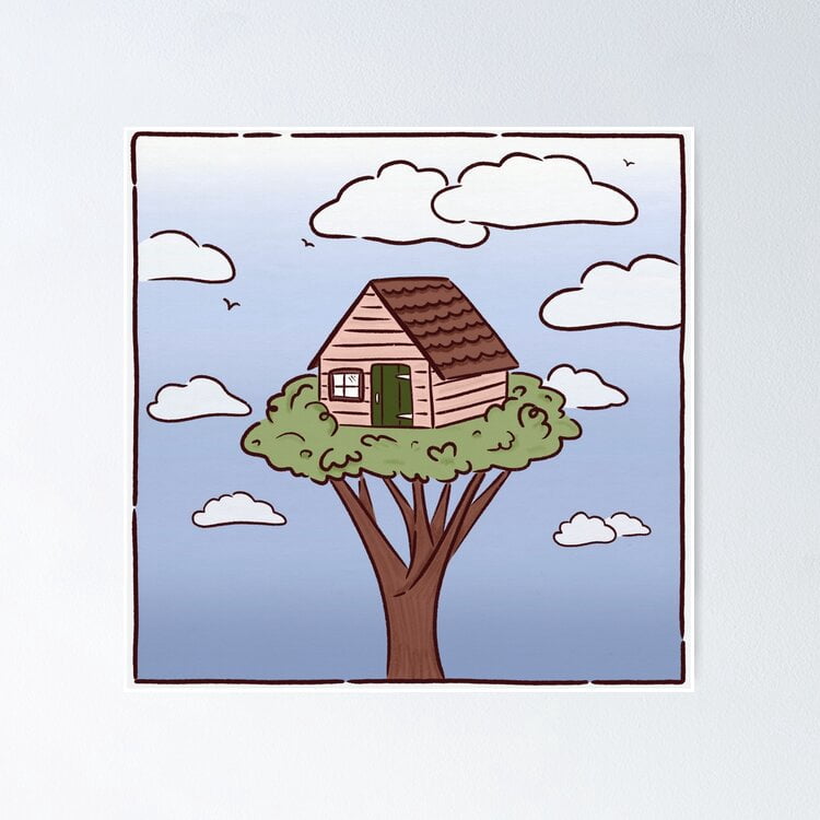 Chã¢Teau Dans L'Arbre Poster, UNFRAMED-12x18 - Walmart.com