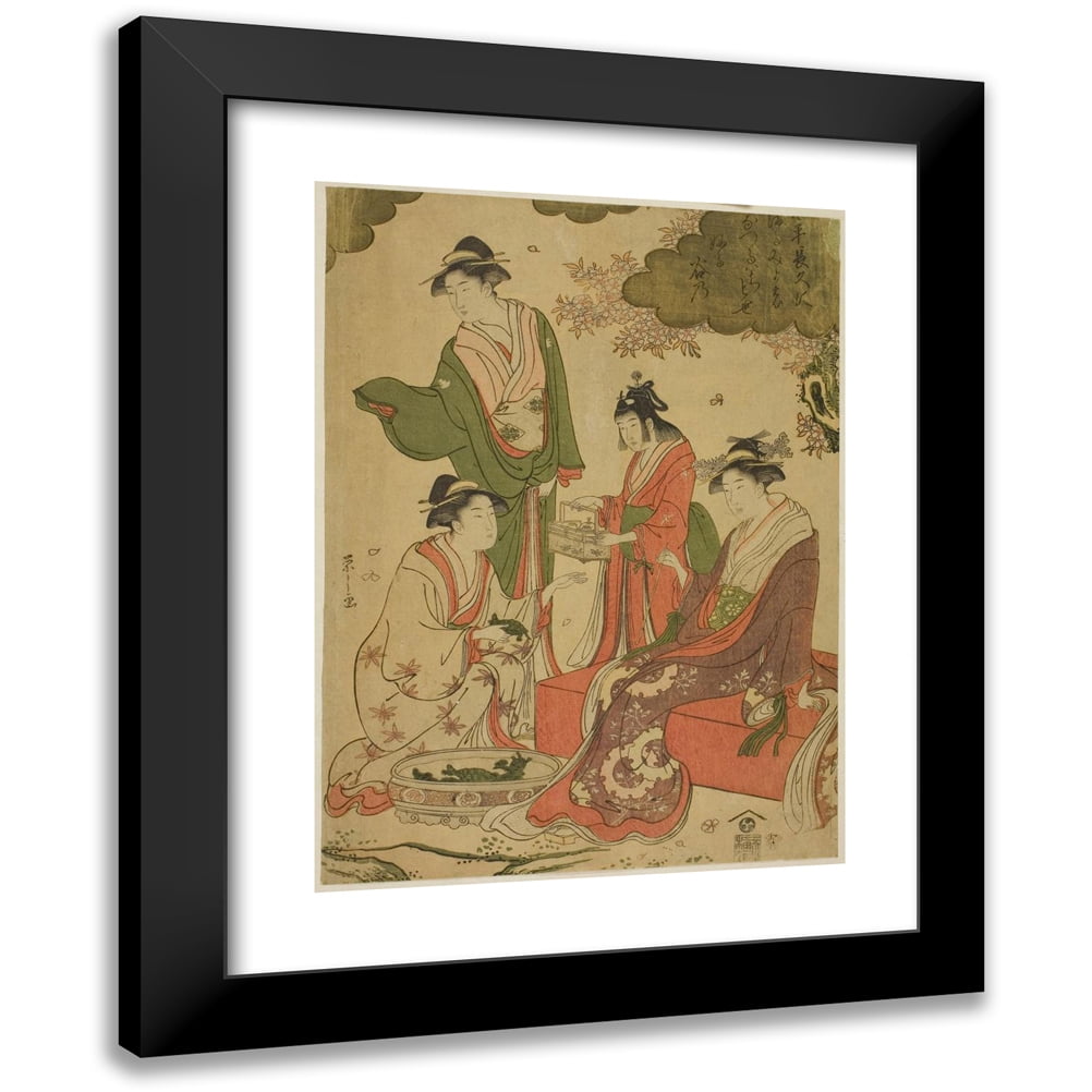 Chōbunsai Eishi 11x14 Black Modern Framed Museum Art Print Titled ...